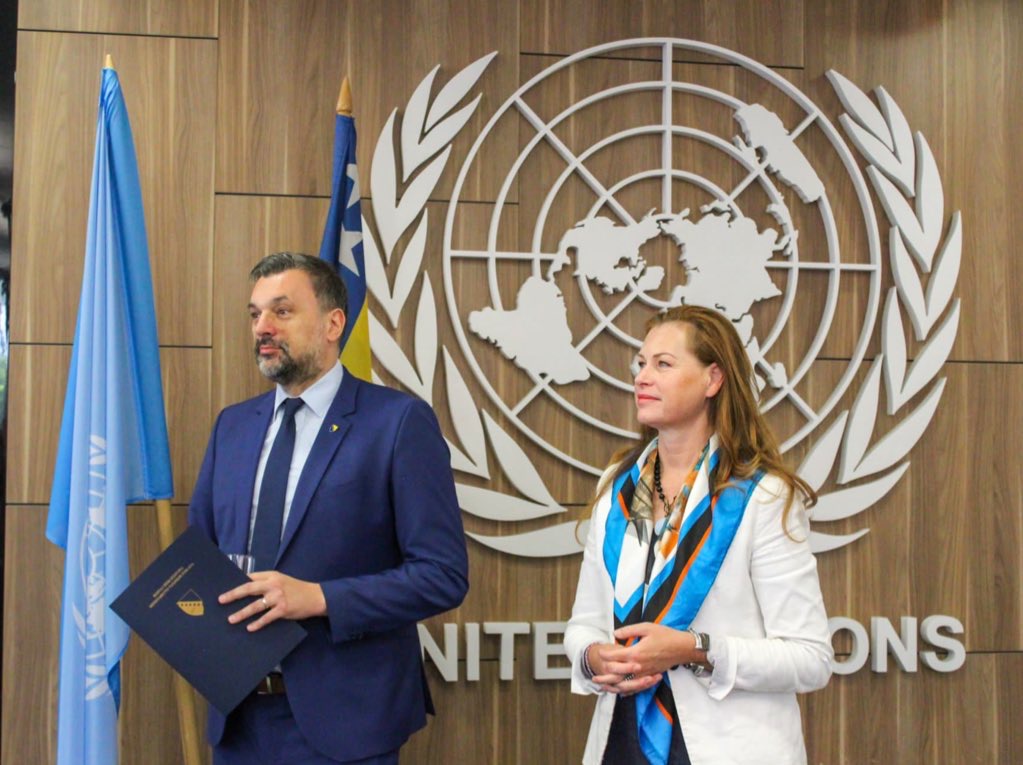 Ministar vanjskih poslova Elmedin Konaković i rezidentna koordinatorica ...